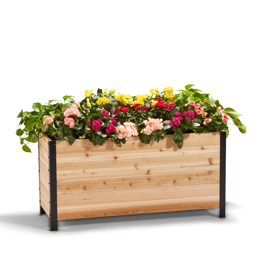 Organic Cedar Planter Boxes 48" X 12" X 12" Rectangular Planters